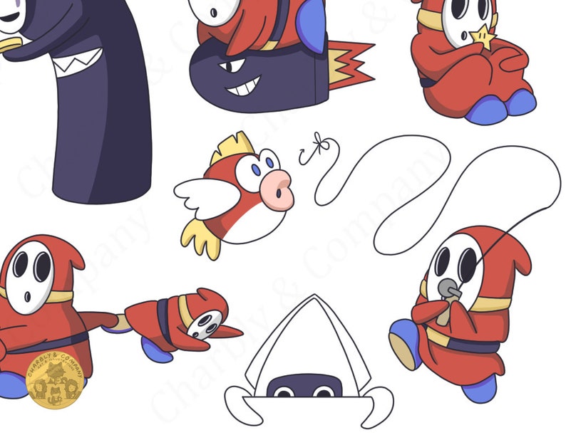 Shy Guy | Sticker Sheet - Etsy