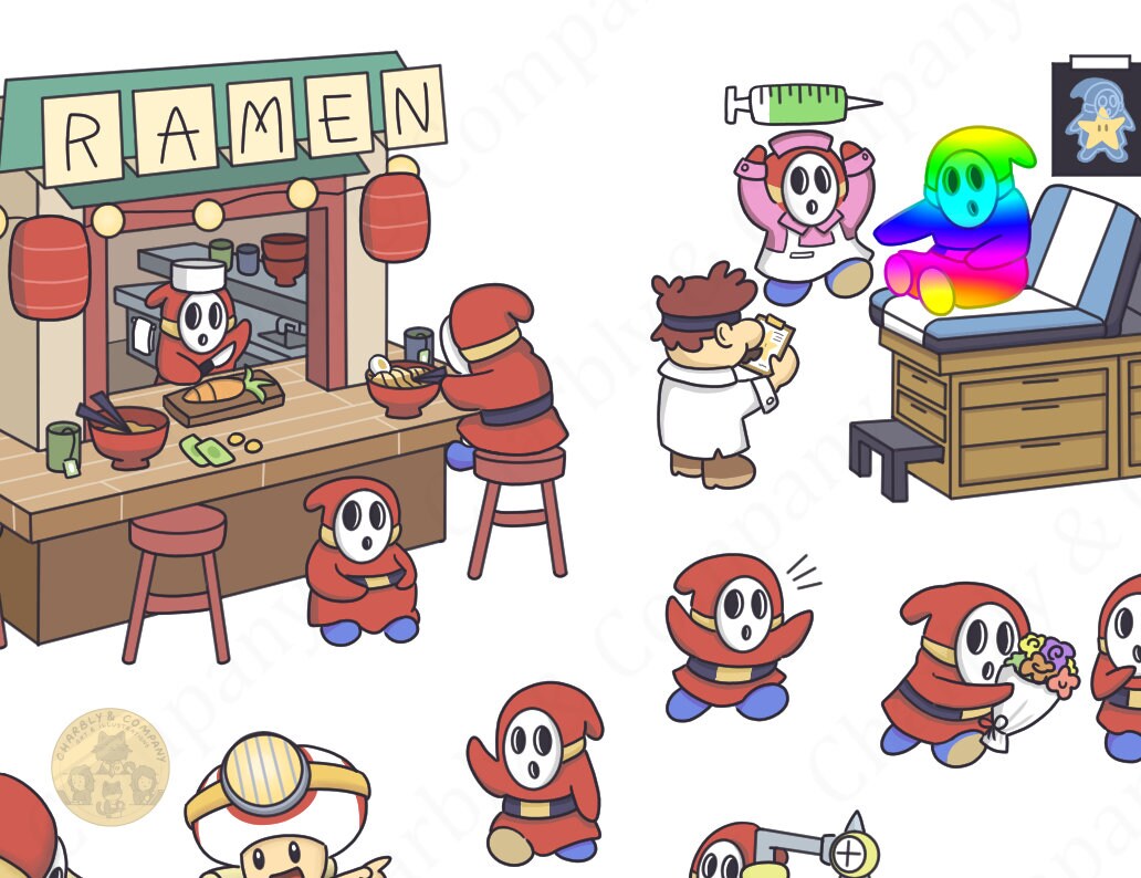 Shy Guy | Sticker Sheet 3 - Etsy