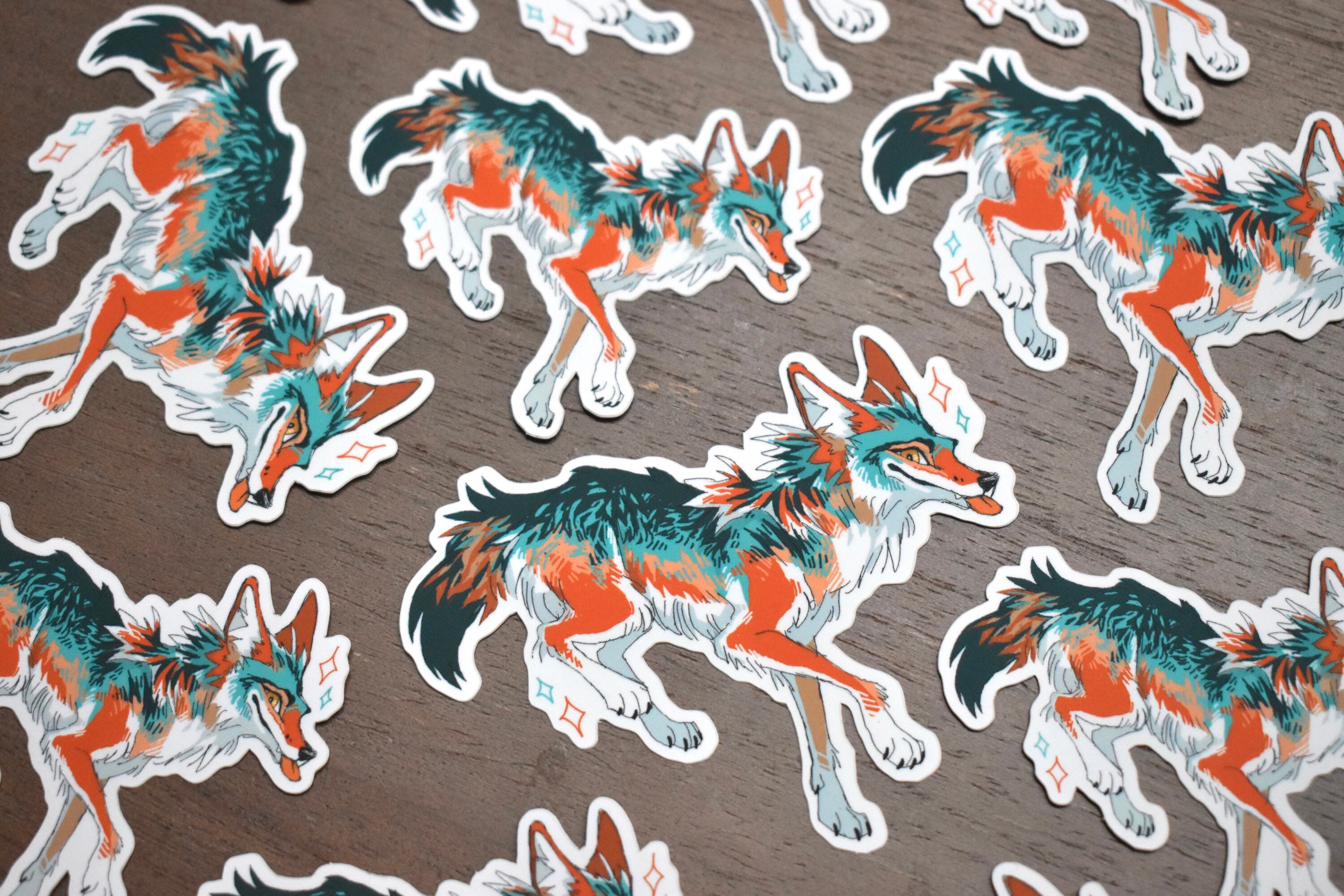Coyote Vinyl Sticker - Etsy