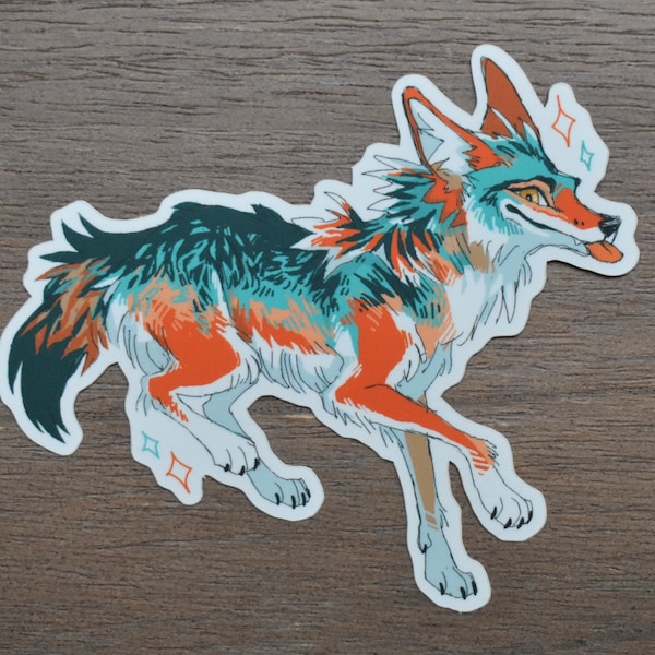 Furry Coyote Sticker - Etsy