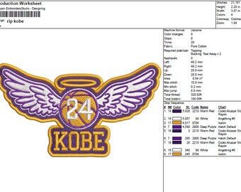 Kobe Embroidery File - Etsy