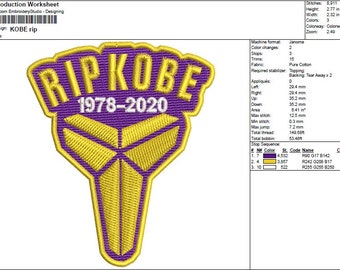 Kobe Embroidery File - Etsy