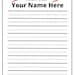 Personalized Name Writing Tracing Templates- Practice Handwriting of ...