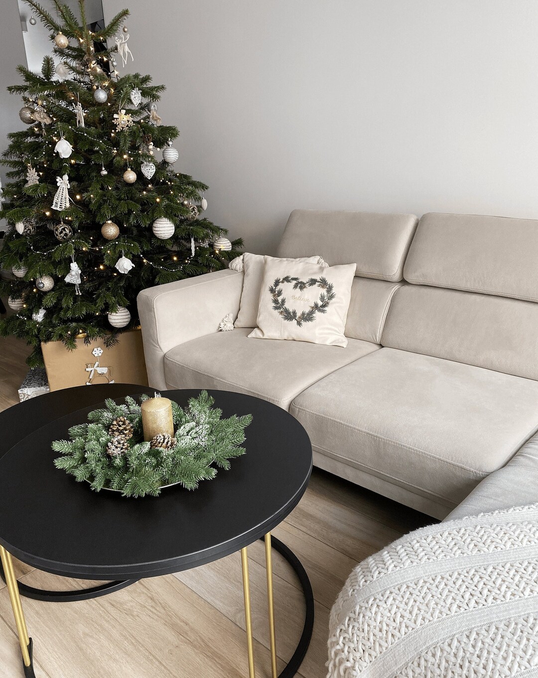 Round Coffee Table 2in1 Ragnar Black/gold - Etsy