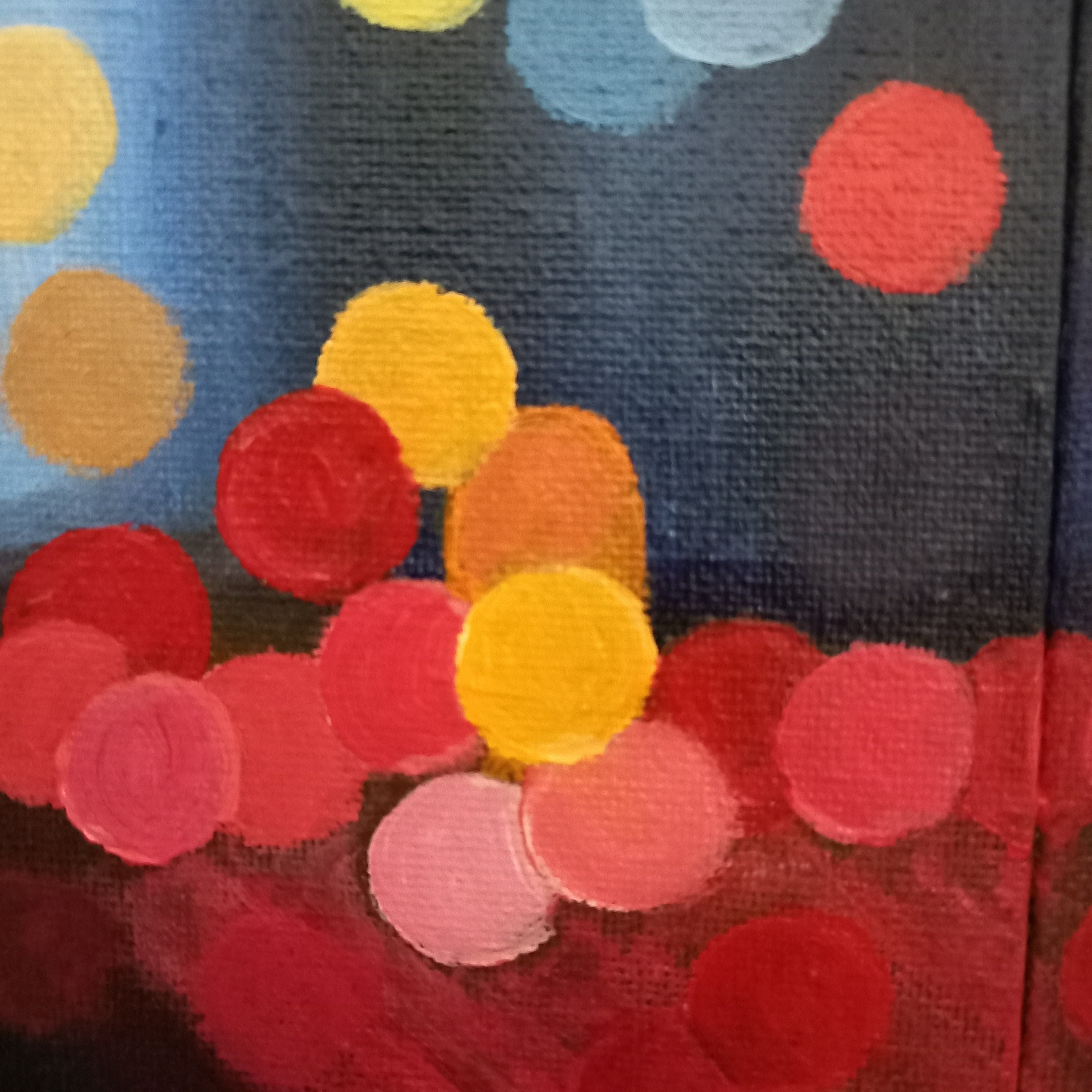 Original Bokeh Cityscape Painting: Red Lights Diptych Art - Etsy