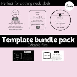 Neck Label Template for Clothing Brand | T-shirt Tag | Custom Clothing ...