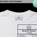 Neck Label Template | Tagless Tag | Canva Template Clothing Brand - Etsy