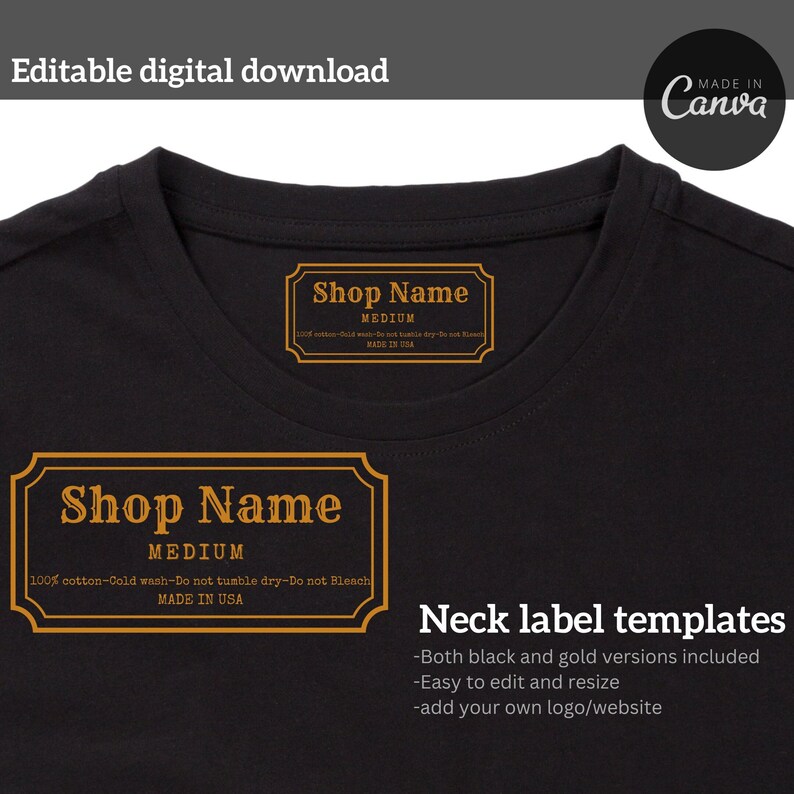 Shirt Tag Template, Clothing Neck Labels | Tag Less Labels Template ...