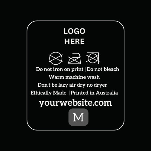 Shirt Tag Template, Custom Clothing Label, Tag Less Clothing Label ...