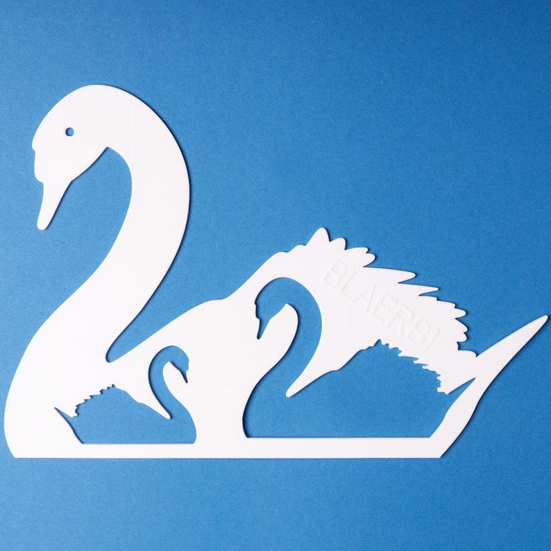 Plantilla de cisne 3 tamaños en un molde de aproximadamente 20 cm de ...