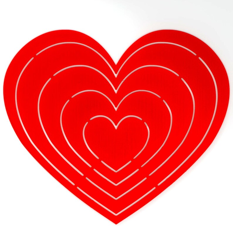 Heart Stencil 5 Sizes in a Heart Shape 20cm Wide - Etsy