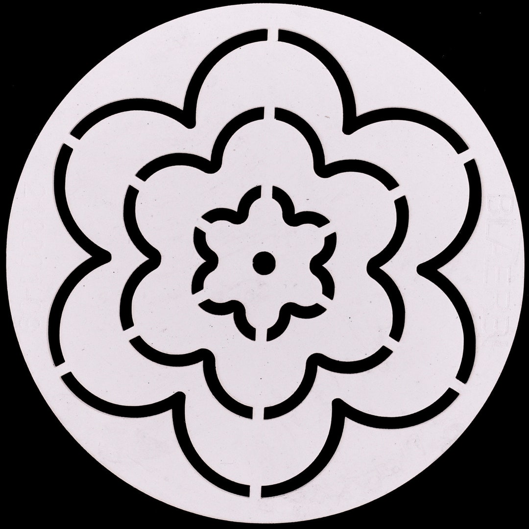 Rubber Flower Stencil, Like Silicone Stencil, Multiple Sizes in One ...