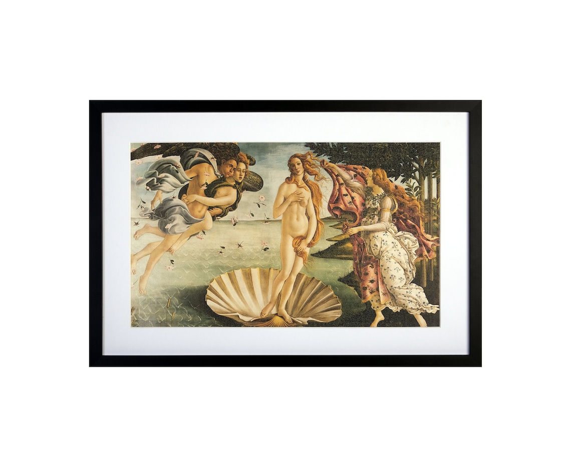 Sandro Botticelli Narodziny Wenus obraz na płótnie z passe-partout 60x40 cm 23,2' x 15,7' - Etsy ...