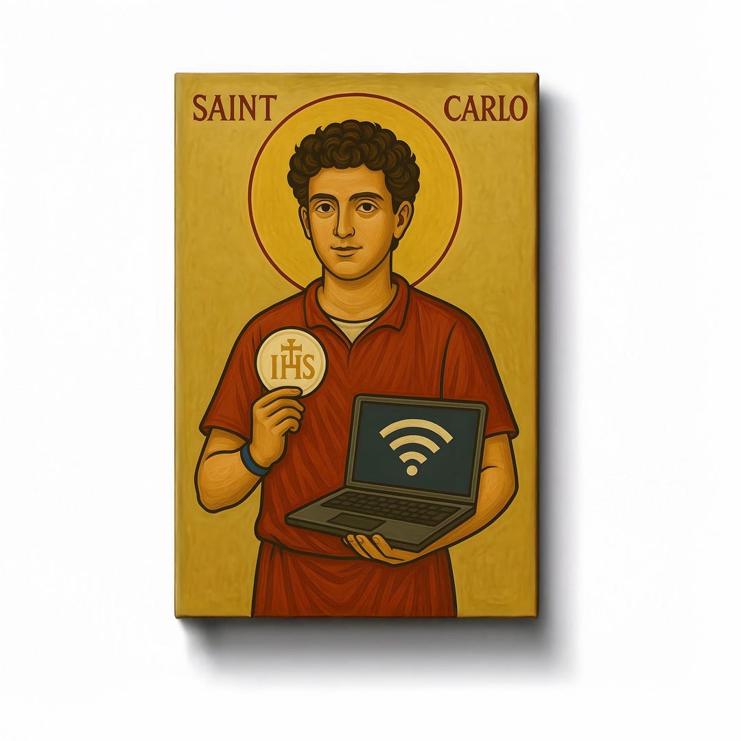 Icon of St. Carlo Acutis - Patron of the Eucharist and Youth ...