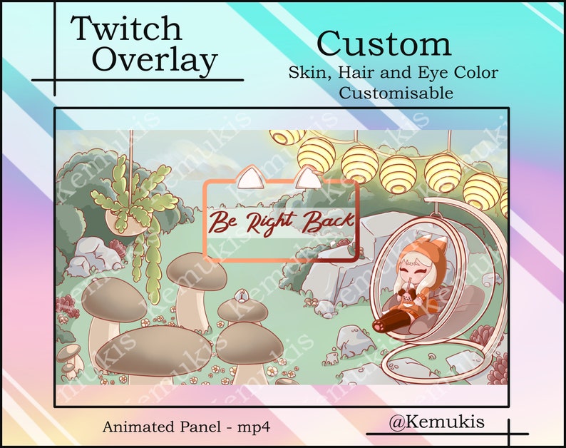ANIMATED OVERLAY CUSTOM (editable Hair, Eye and Skin Color) - Etsy