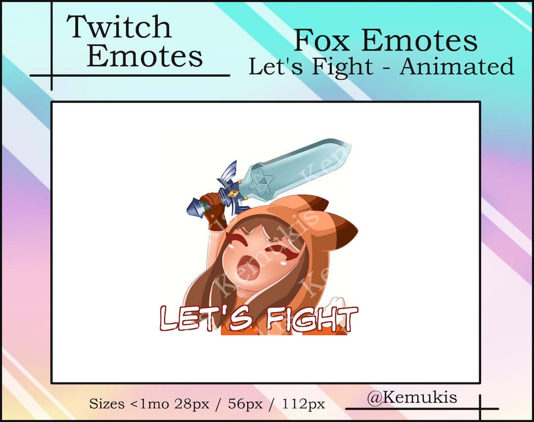 ANIMATED TWITCH EMOTES, Vixen Girl With Brown Hair and Purple Eyes Let ...