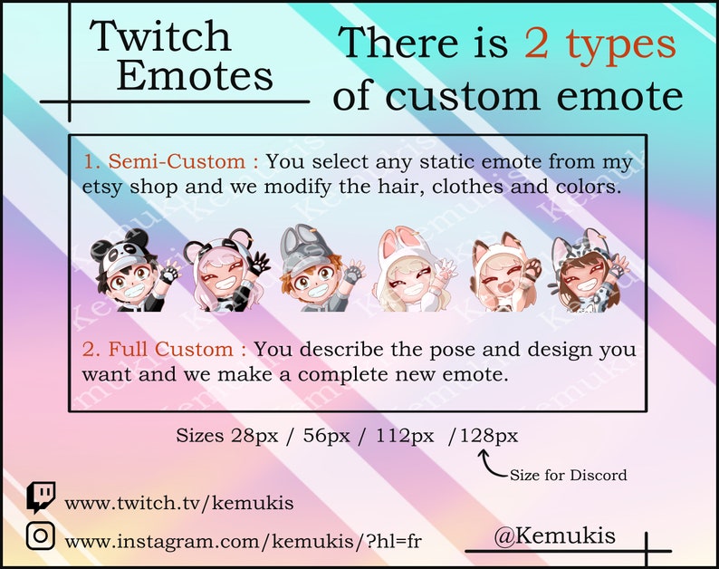 CUSTOM EMOTES | Streaming | Twitch | Discord | Youtube - Etsy