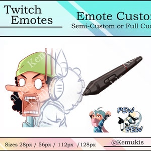 CUSTOM EMOTES | Streaming | Twitch | Discord | Youtube - Etsy
