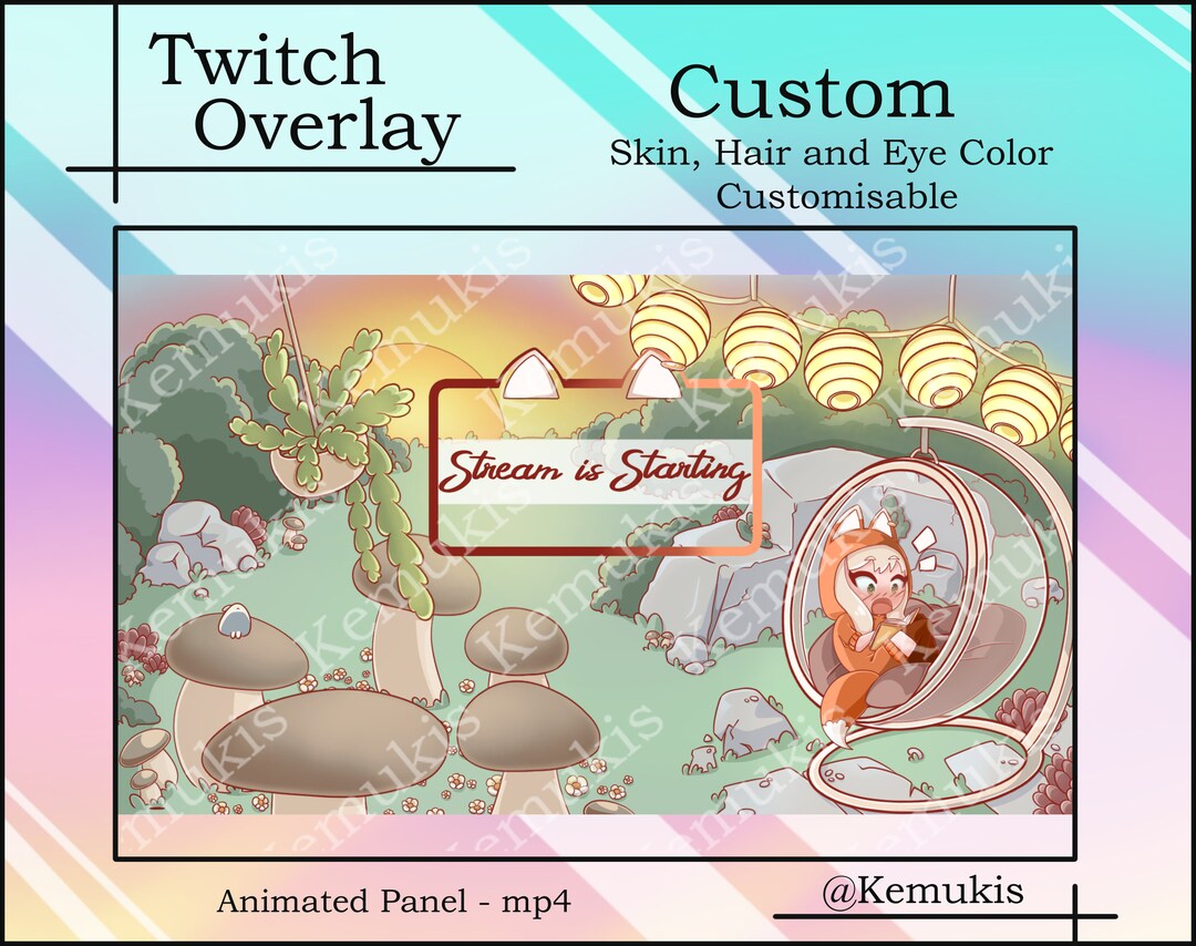 ANIMATED OVERLAY CUSTOM (editable Hair, Eye and Skin Color) - Etsy