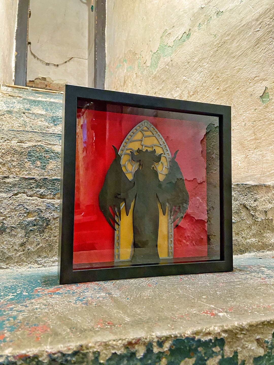 Shadowbox Lilith Diablo Frame Dark Fantasy Wall Art Demon Queen Decor ...