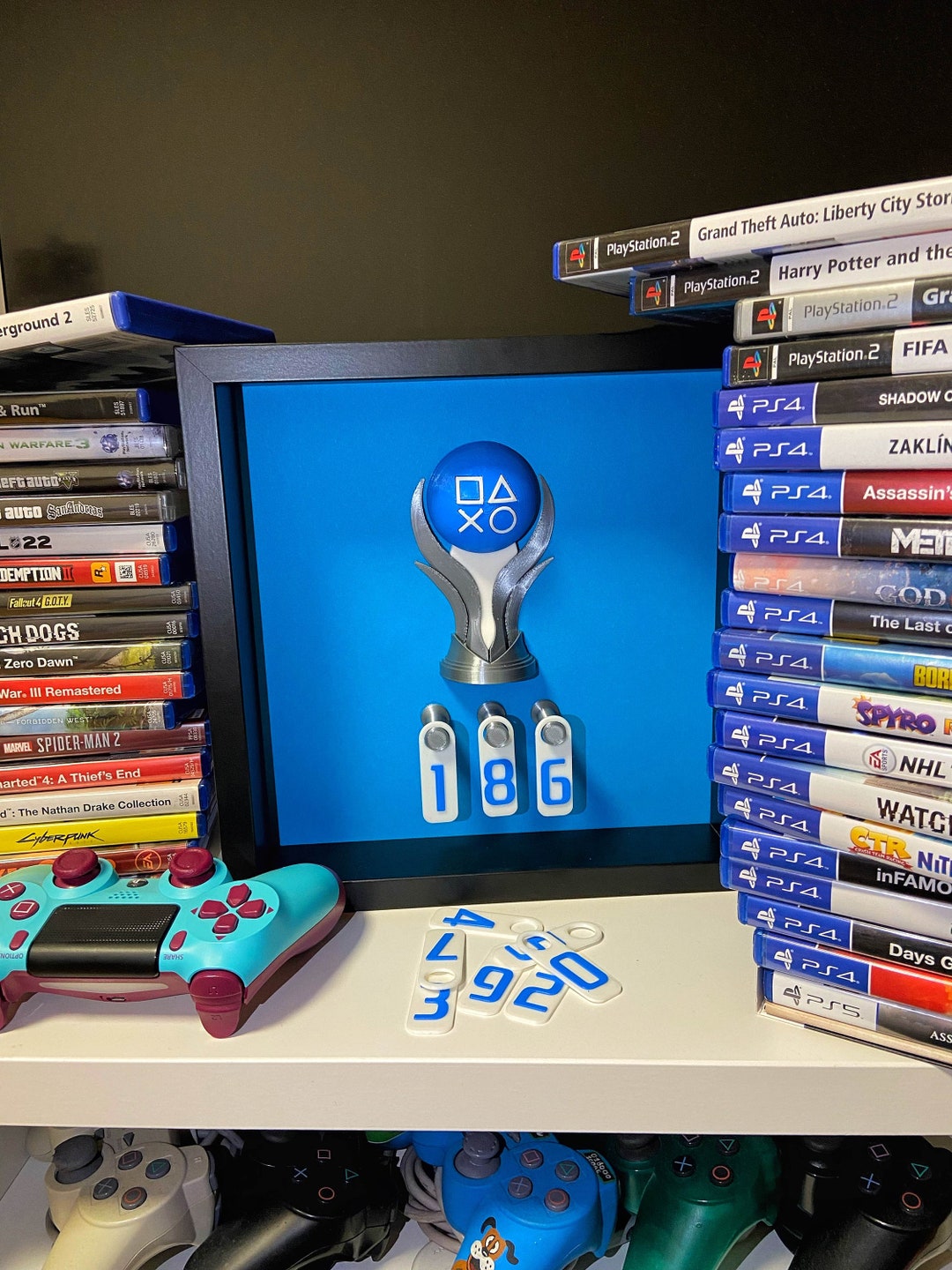Compteur de trophées de platine Playstation | Écran mural PS5 ...