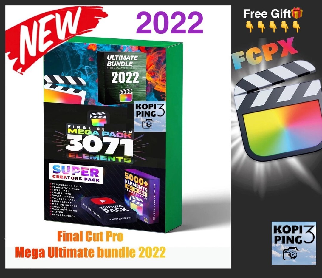 2022 Super Mega Ultimate Pack Collection for Final Cut Pro |effects ...