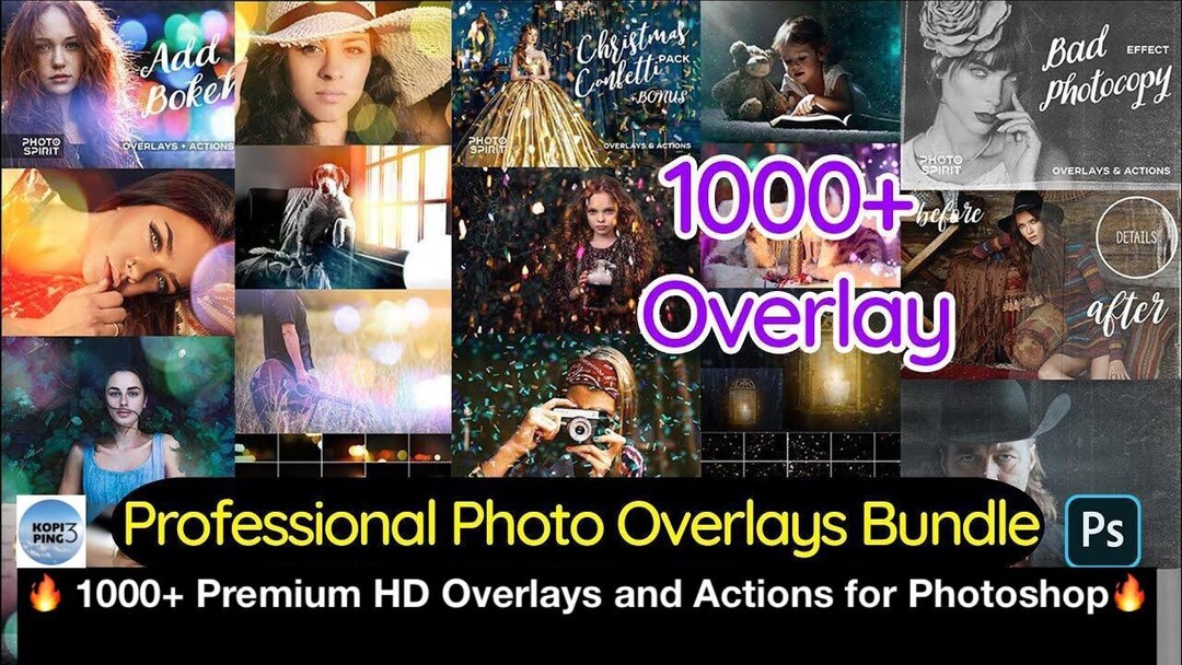 1000+ HD Photoshop Overlays & Actions for Premium Designs. - Etsy
