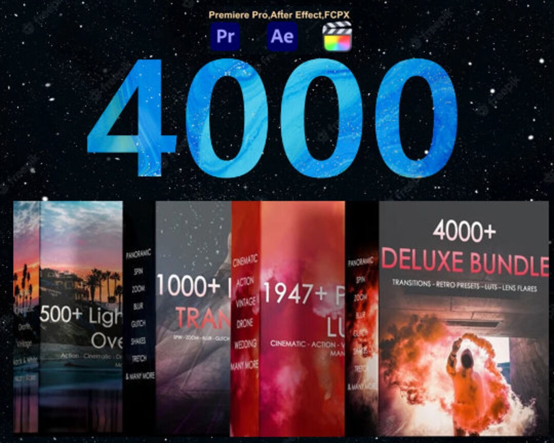 4000+ Deluxe Bundle Pack for Premiere Pro, After Effects, Fcpx ...