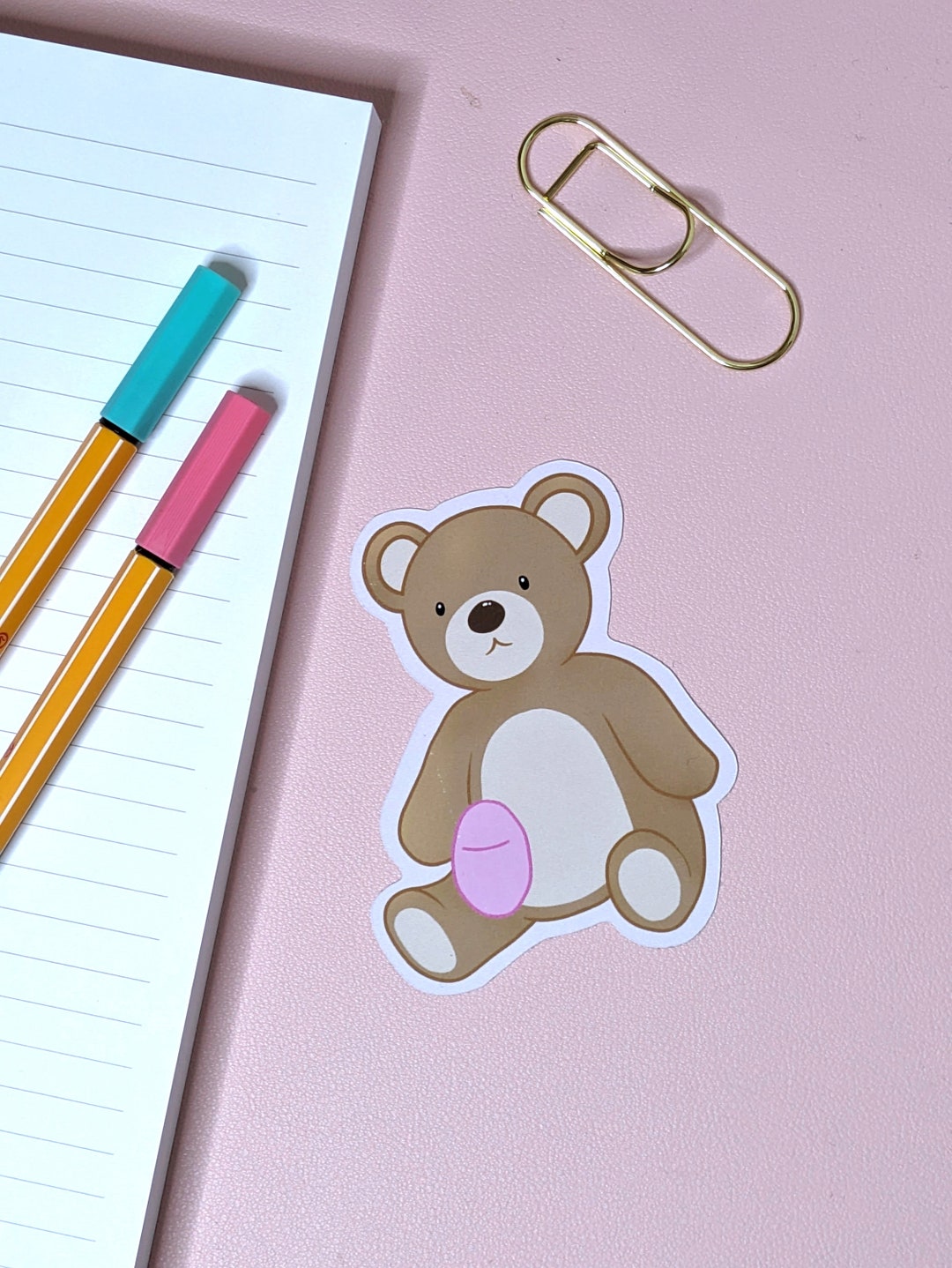 Ostomy Teddy Bear Glossy Sticker - Etsy