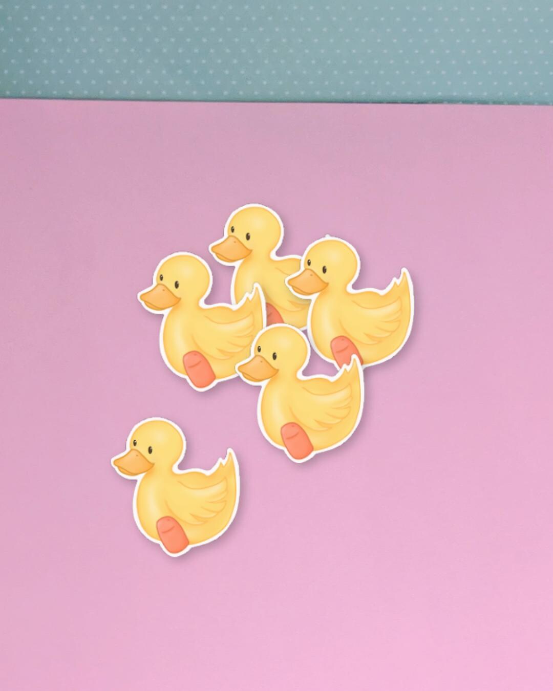 Ducky Die Cut Sticker I Glossy - Etsy