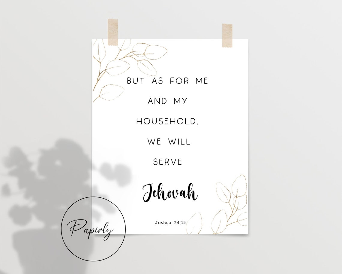 JW Poster, NWT Bibleverse,joshua 24:15, Jw Printable, Jw Designs, Jw Digital Download,jw Gifts ...