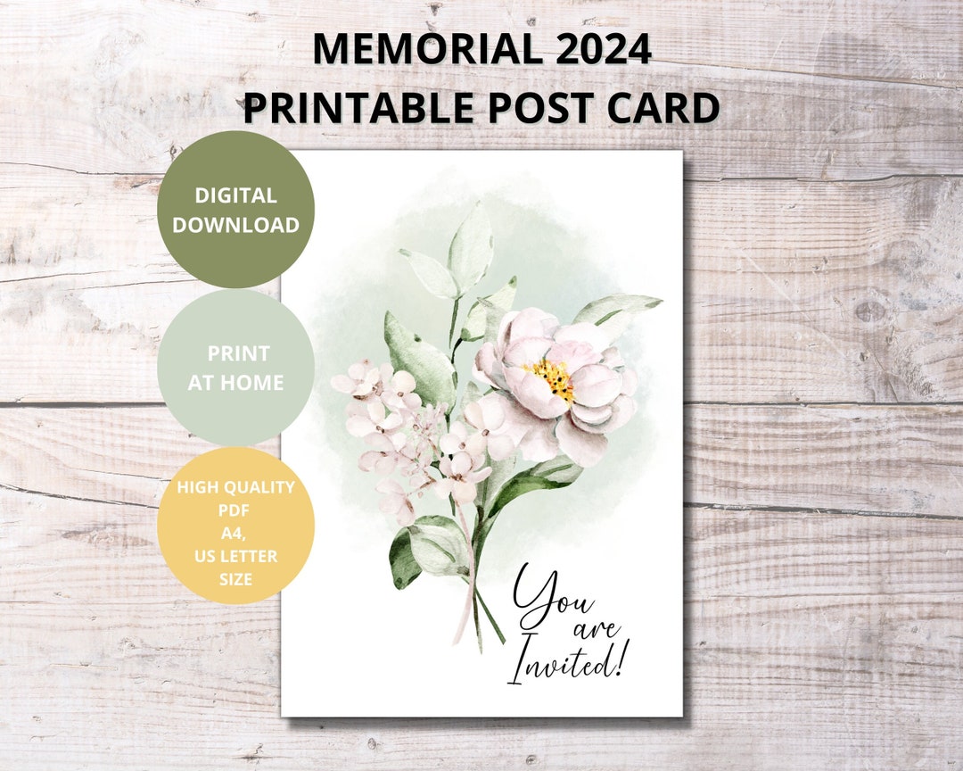 JW Memorial 2024 Printable Post Card, JW Memorial Campaign,postcard ...