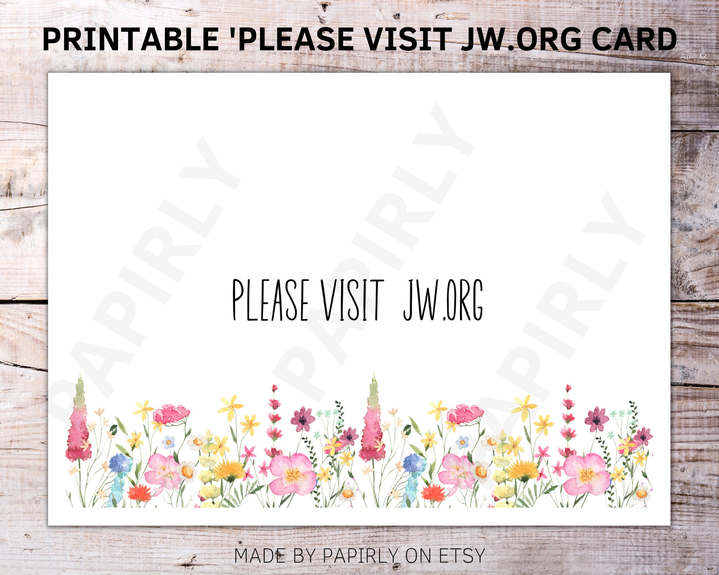 JW Please Visit Jw.org Wildflowers, Letter Writing Cards, Door to Door ...