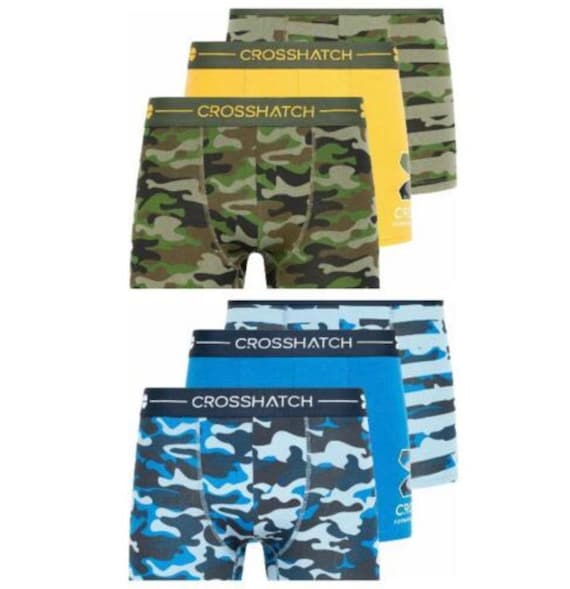 Mens 3 Pack CROSSHATCH Camo Design Underwear Cotton Boxer - Etsy
