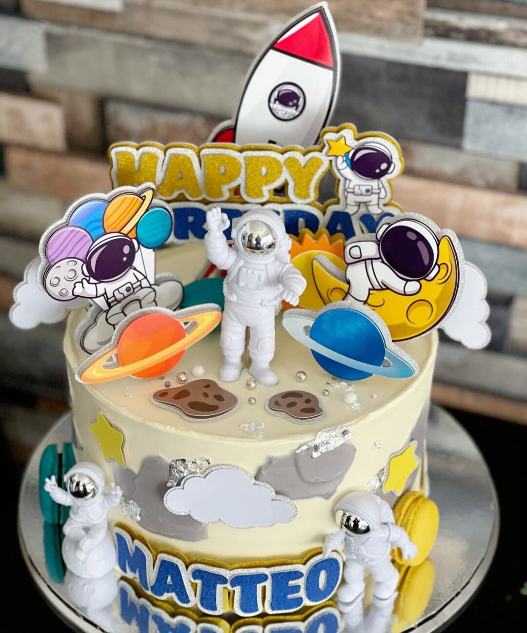 Planets Themed Topper Cake Birthday Cake Decoration Baby - Etsy