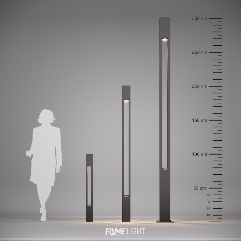 Modern Outdoor Pole Light 792 Meter Stainless Aluminum Garden Lighting ...