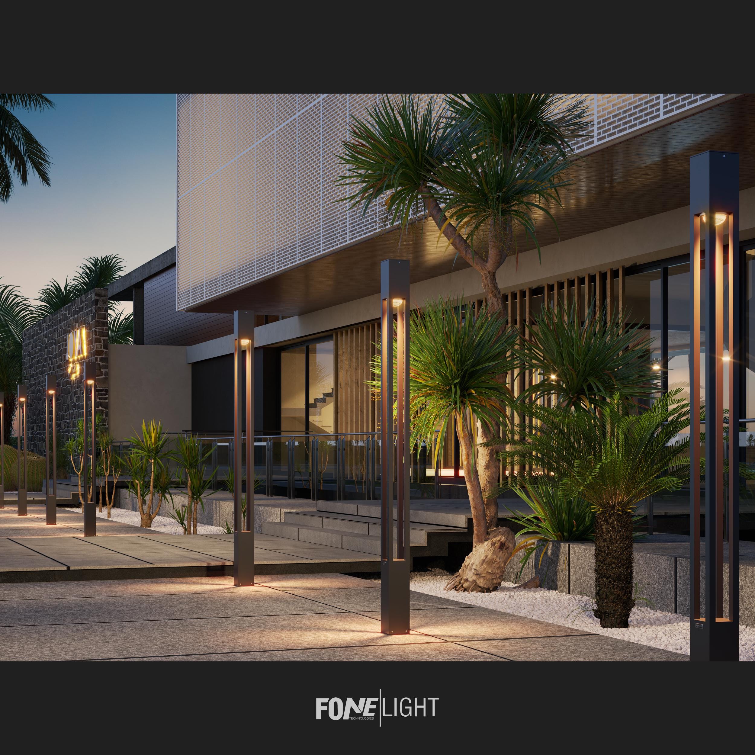 Modern Outdoor Pole Light 792 Meter Stainless Aluminum Garden Lighting ...