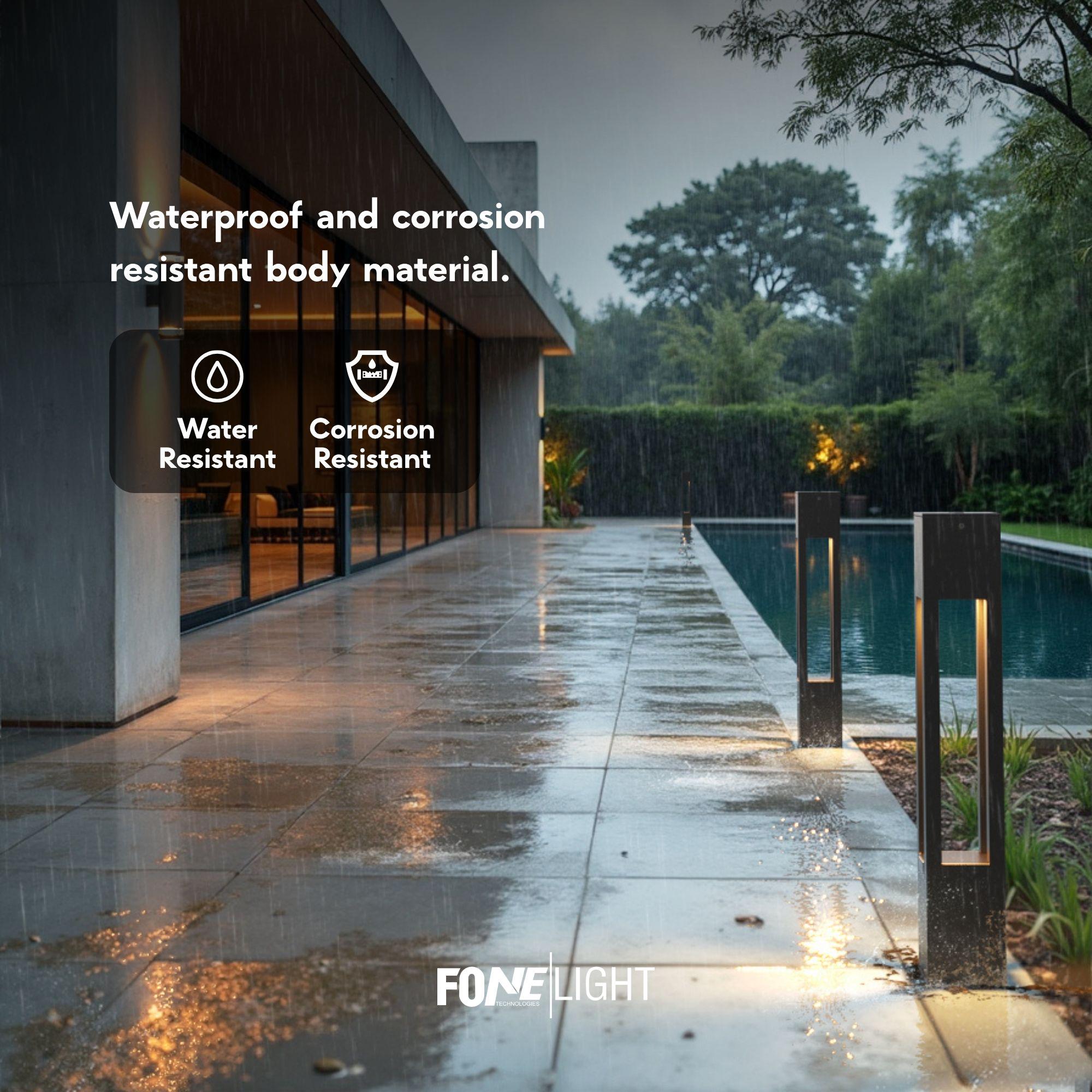 FONELIGHT AKA010 Modern Decorative Aluminium Outdoor Bollard Light for Landscape Garden Pathway ...