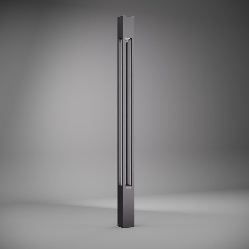 2-pack Modern Outdoor Pole Light - (2-3m) Stainless Aluminum Garden ...