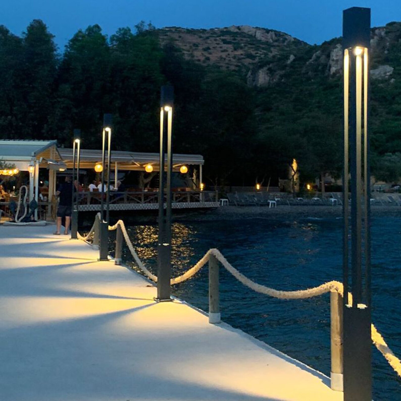 2-pack Modern Outdoor Pole Light - (2-3m) Stainless Aluminum Garden ...