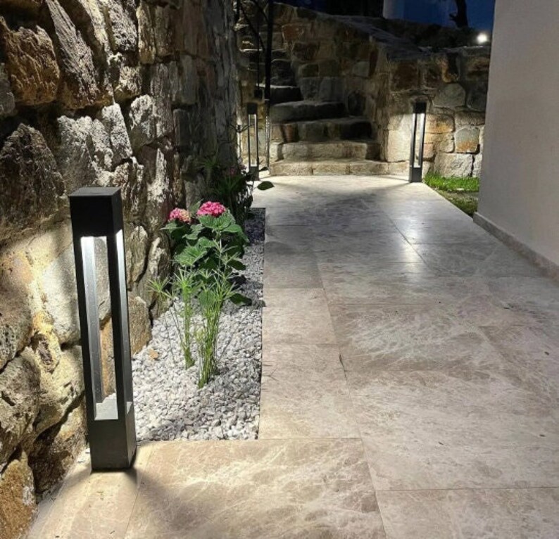 FONELIGHT AKA010 Modern Decorative Aluminium Outdoor Bollard Light for Landscape Garden Pathway ...