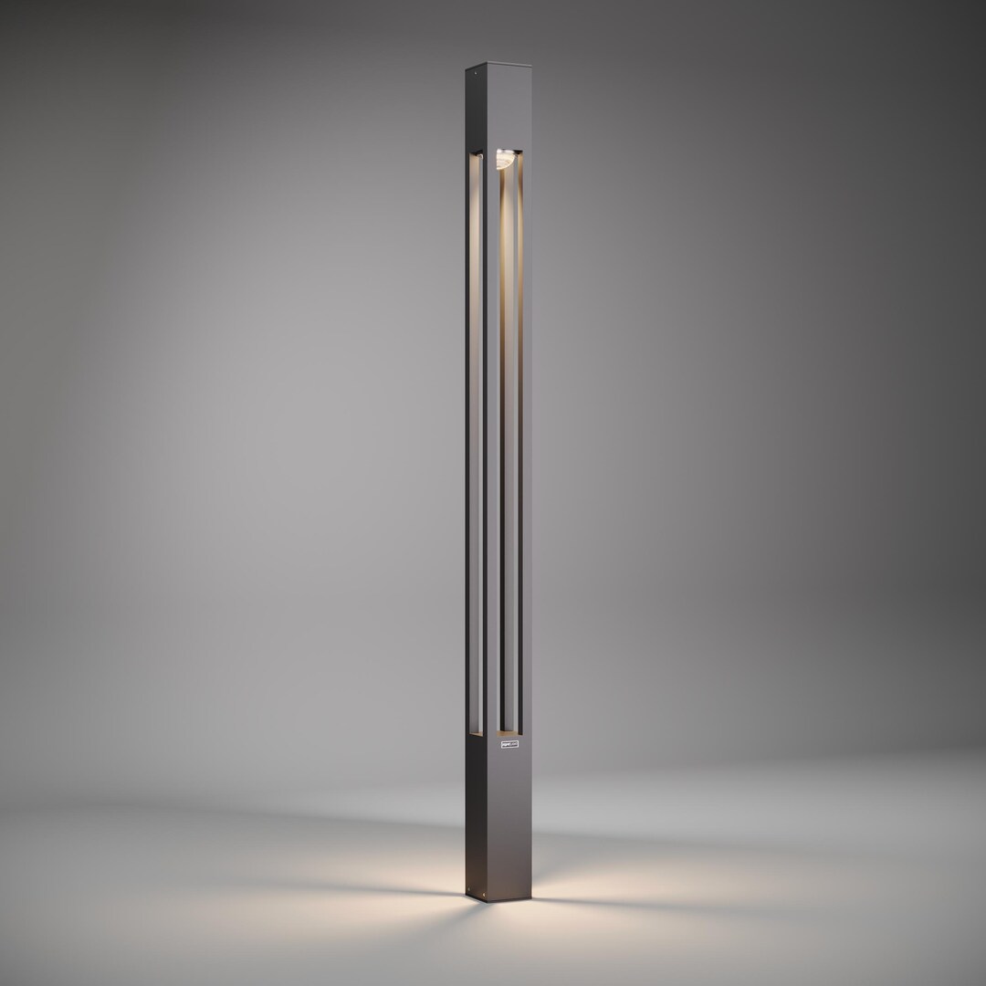 2-pack Modern Outdoor Pole Light - (2-3m) Stainless Aluminum Garden ...