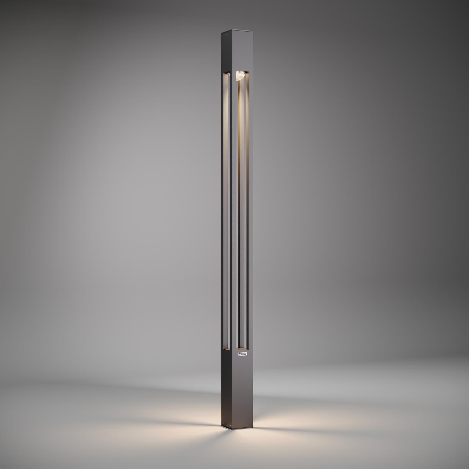 2-pack Modern Outdoor Pole Light - (2-3m) Stainless Aluminum Garden ...