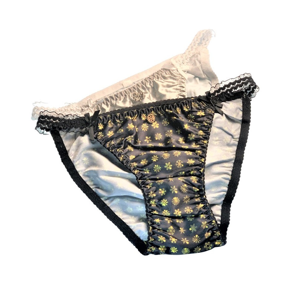 Set Of 2 Smooth Sexy Satin Panties Etsy Uk