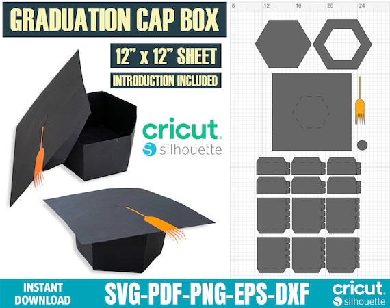 Graduation Cap Box Template