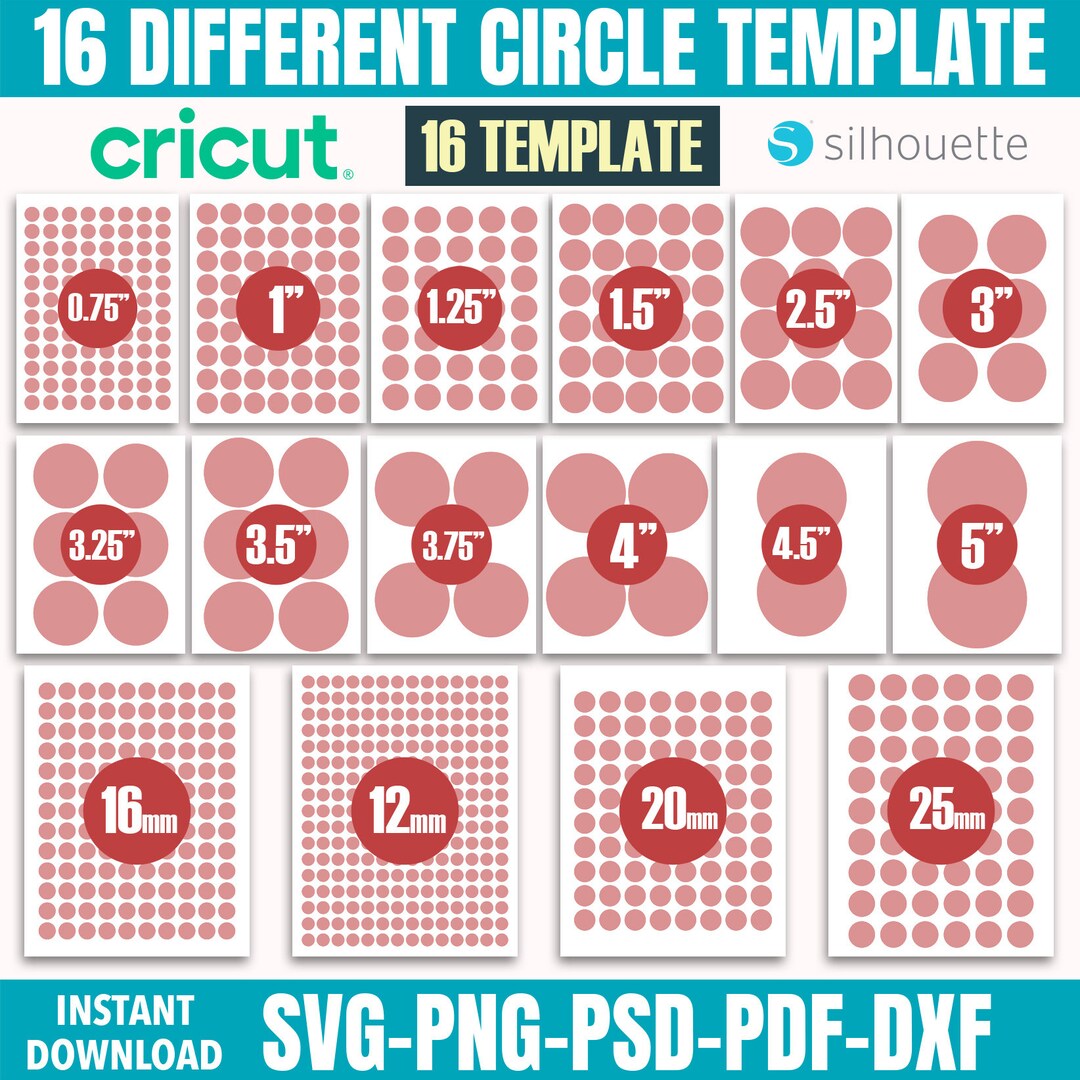 Circle Template Svg, Circle Template Bundle, Blank Circle Template ...