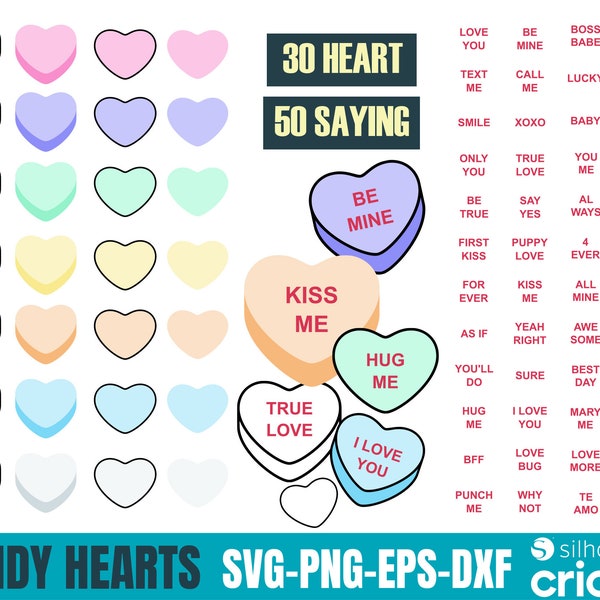 Candy Hearts - Etsy