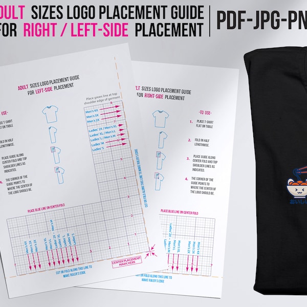 Left Chest Logo Placement Chart - Etsy