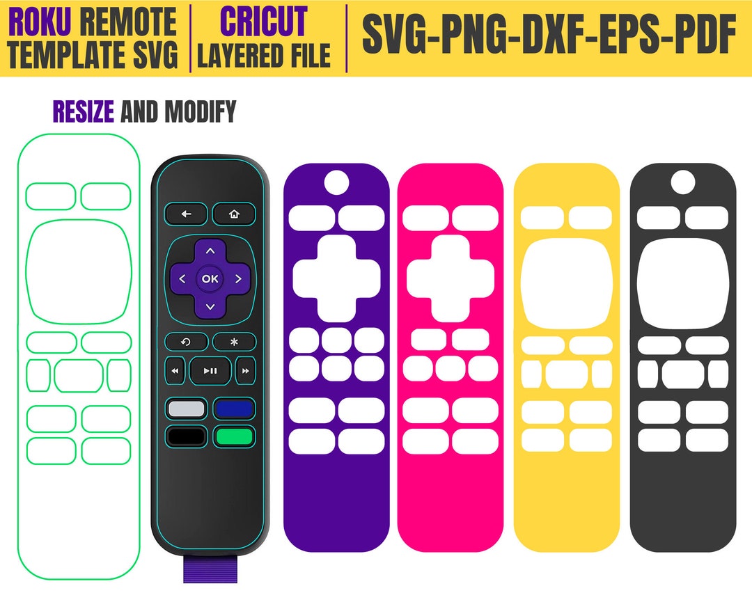 Roku Remote Template Svg Roku Remote Skin Svg Roku Remote - Etsy Singapore