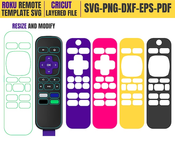Roku Remote Template Svg Roku Remote Skin Svg Roku Remote - Etsy
